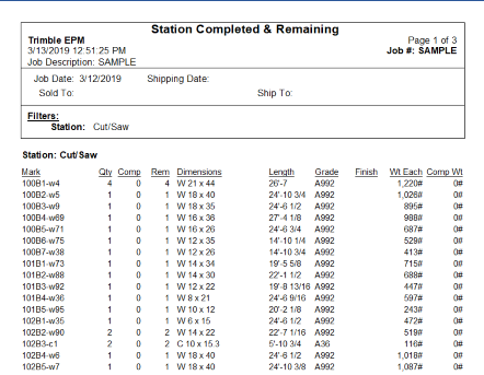Piece Tracking | Trimble User Assistance