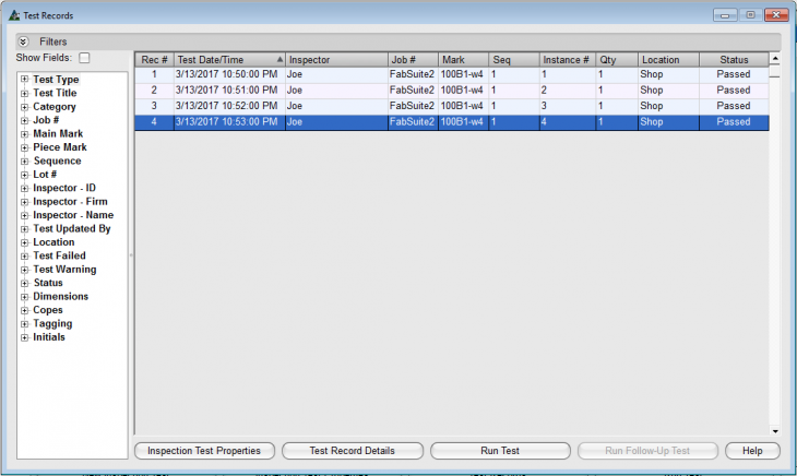 Instance Tracking Inspections Tekla User Assistance