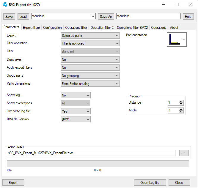 BVX Export (ML027) | Tekla User Assistance