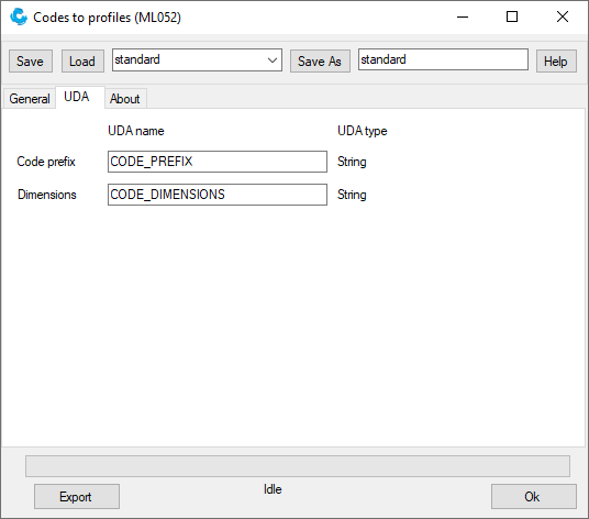 Codes to profiles (ML052) | Tekla User Assistance
