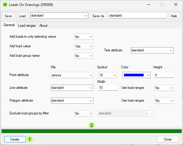 Loads on drawings (DR006) | Tekla User Assistance