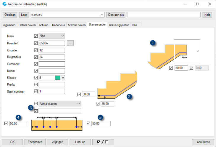 Gedraaide betontrap (m006) | Trimble User Assistance