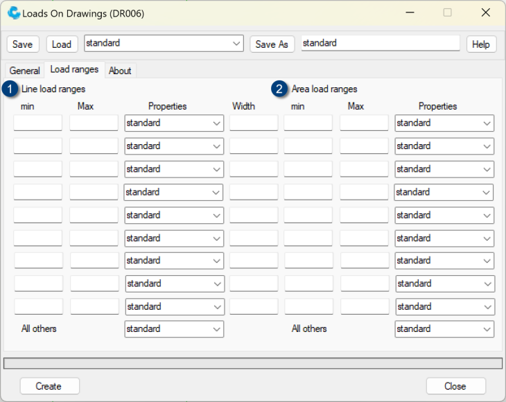 Loads on drawings (DR006) | Tekla User Assistance