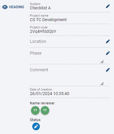 Checklist | Tekla User Assistance