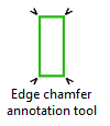 Edge chamfer annotation tool | Tekla User Assistance
