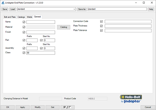 Lindapter end plate connection | Trimble User Assistance