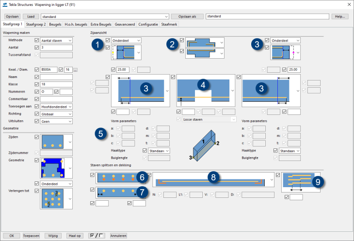 Wapening in ligger LT (91) | Tekla User Assistance
