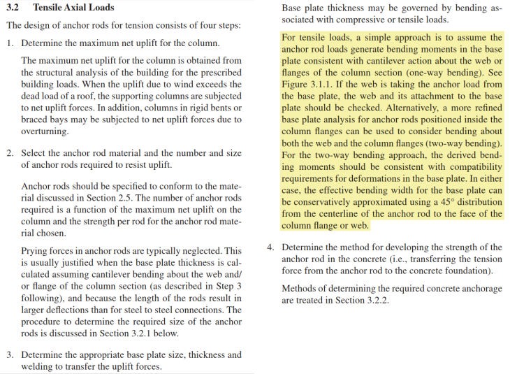 Column base plate design (AISC 360) - I have a “Anchor location is ...
