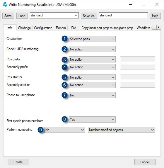 Write Numbering Results Into UDA (ML006) | Tekla User Assistance