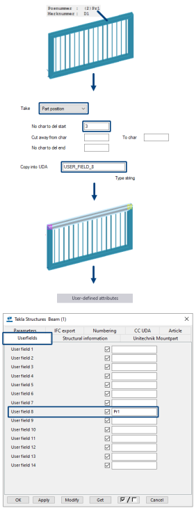 Write Numbering Results Into UDA (ML006) | Tekla User Assistance