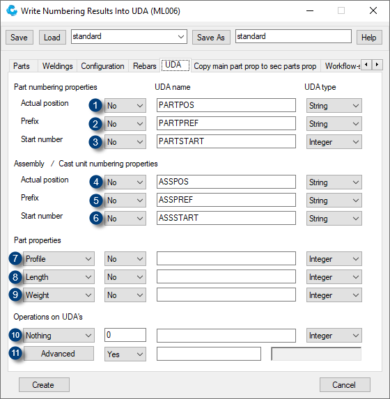 Write Numbering Results Into UDA (ML006) | Tekla User Assistance