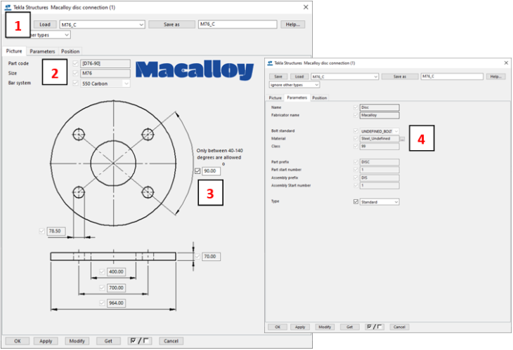 Macalloy tension rod, compression strut and cable systems | Tekla User ...