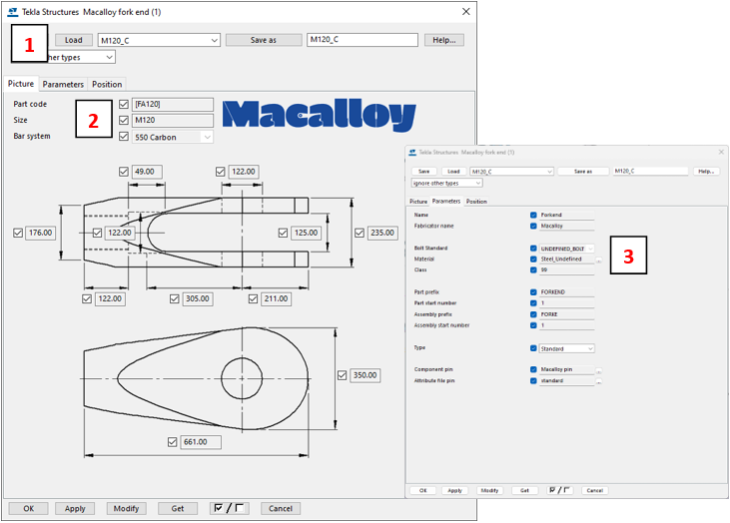 Macalloy tension rod, compression strut and cable systems | Tekla User ...