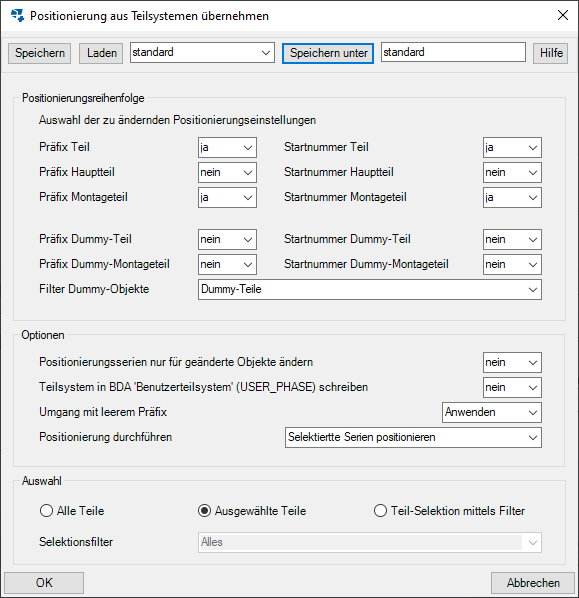 Positionierung aus Teilsystemen übernehmen - Numbering Settings by ...