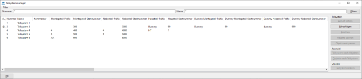 Positionierung aus Teilsystemen übernehmen - Numbering Settings by Phase | Trimble User Assistance