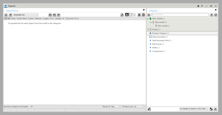 Reset Organizer dialog | Trimble User Assistance