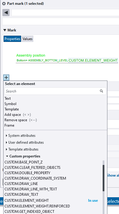 How do I add UDA information to the drawing part mark? | Trimble User ...