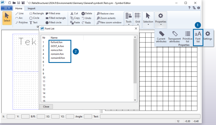 Im Symbol-Editor unterschiedliche Schriftarten verwenden | Trimble User ...