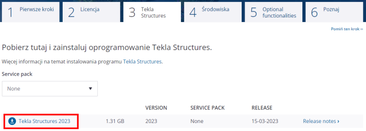 Instrukcja instalacji Tekla Structures 2023 | Trimble User Assistance