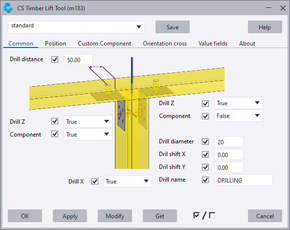 Timber Lift Tool (m183) | Tekla User Assistance
