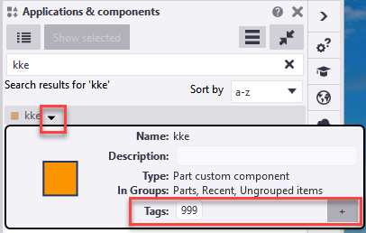 Adding a code number to a custom component | Trimble User Assistance