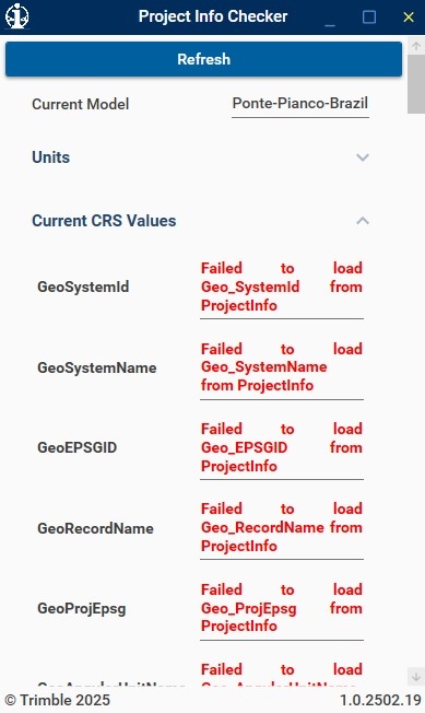 Project Info Checker | Tekla User Assistance