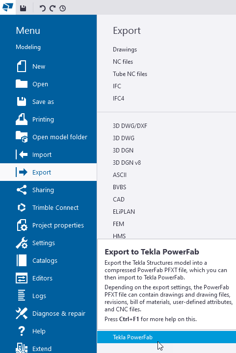 Tekla PowerFab eXchange Plugin 6.5 | Tekla User Assistance