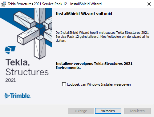 Installatie Tekla Structures 2021 SP12 | Tekla User Assistance