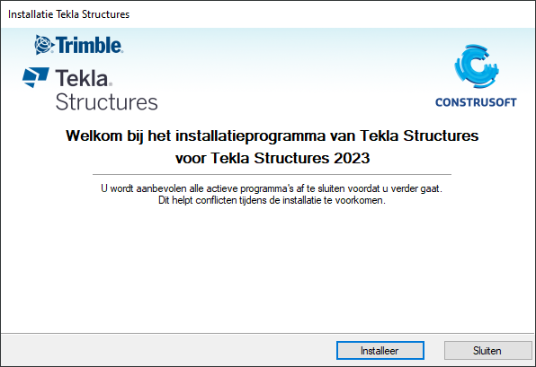 Installatiehandleiding Tekla Structures 2023 SP6 Online licentie | Tekla User Assistance