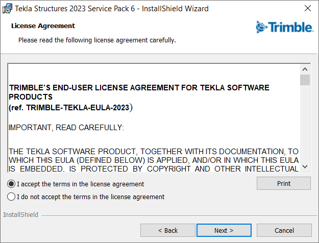 Installation manual Tekla Structures 2023 SP6 Online license | Tekla User Assistance
