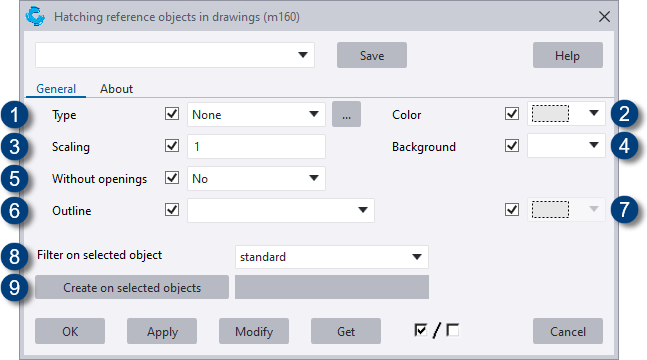 Hatching reference objects in drawing (m160) | Trimble User Assistance