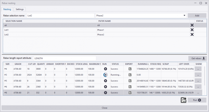 Rebar Nesting | Tekla User Assistance