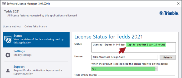 Can I use my Online License when not connected to the internet? | Tekla User Assistance