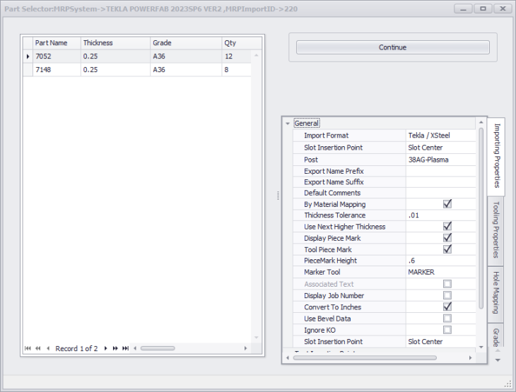 Shop Data Systems PeddiNest Extension for Tekla PowerFab - Step 3 ...