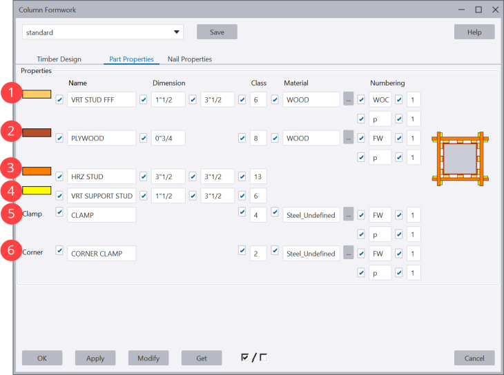 USA Formwork tools: Column Formwork Plugin | Trimble User Assistance