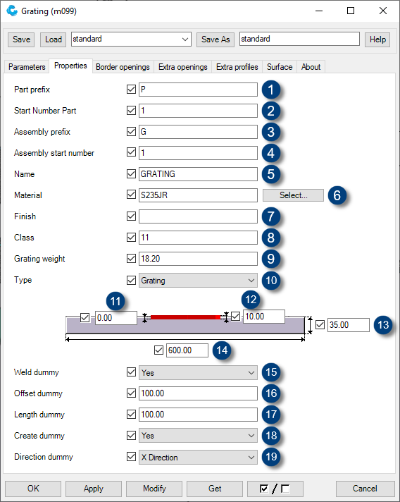 Grating (m099) | Trimble User Assistance