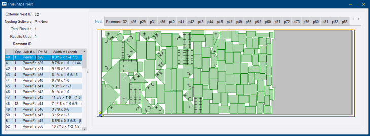 ProNest Extension for Tekla PowerFab - Step 4 Nest Results in PowerFab ...