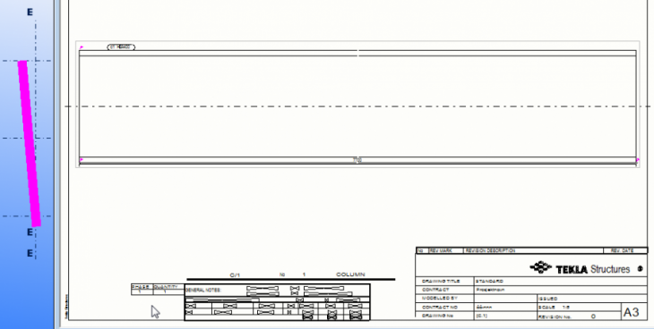 Inclined column on the assembly drawing | Trimble User Assistance