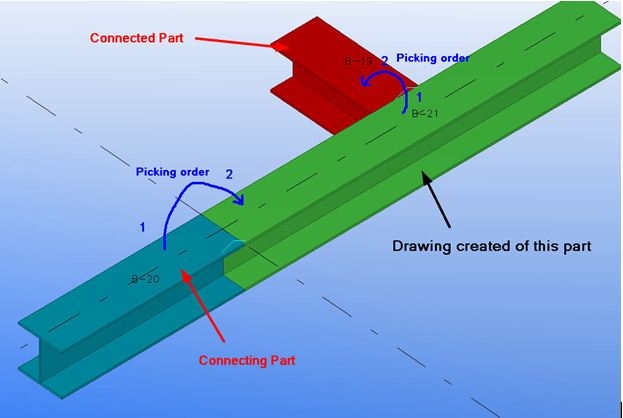 Neighbouring parts in drawings | Tekla User Assistance