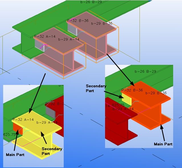 Neighbouring parts in drawings | Tekla User Assistance