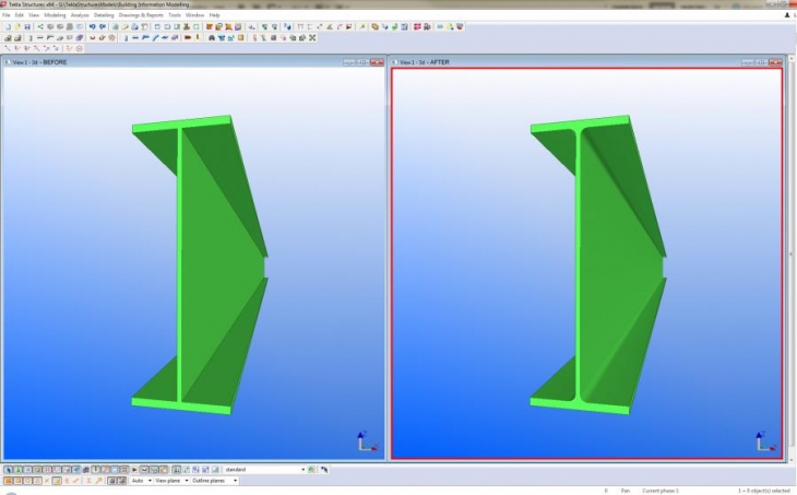 How to show the root radius of objects in a model | Trimble User Assistance