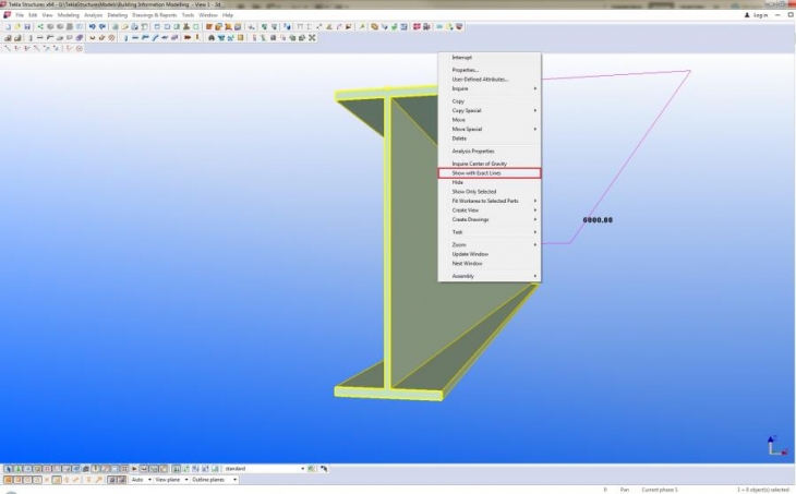 How to show the root radius of objects in a model | Trimble User Assistance