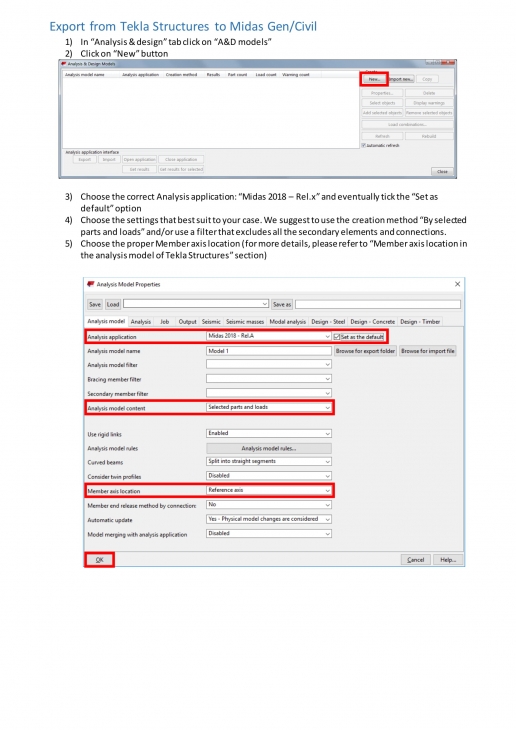 Tekla Structures-Midas Interoperability | Tekla User Assistance