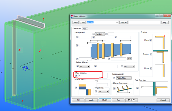 Duct Stiffeners | Trimble User Assistance