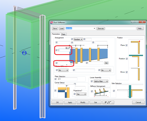 Duct Stiffeners | Trimble User Assistance