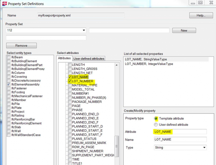 How to export lotting name and lotting number to Trimble Connect? | Trimble User Assistance