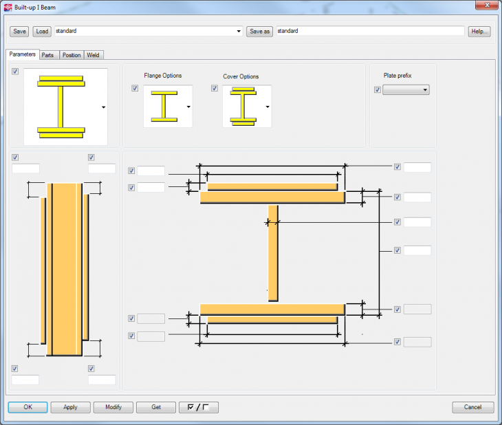 Built-up I Beam | Trimble User Assistance