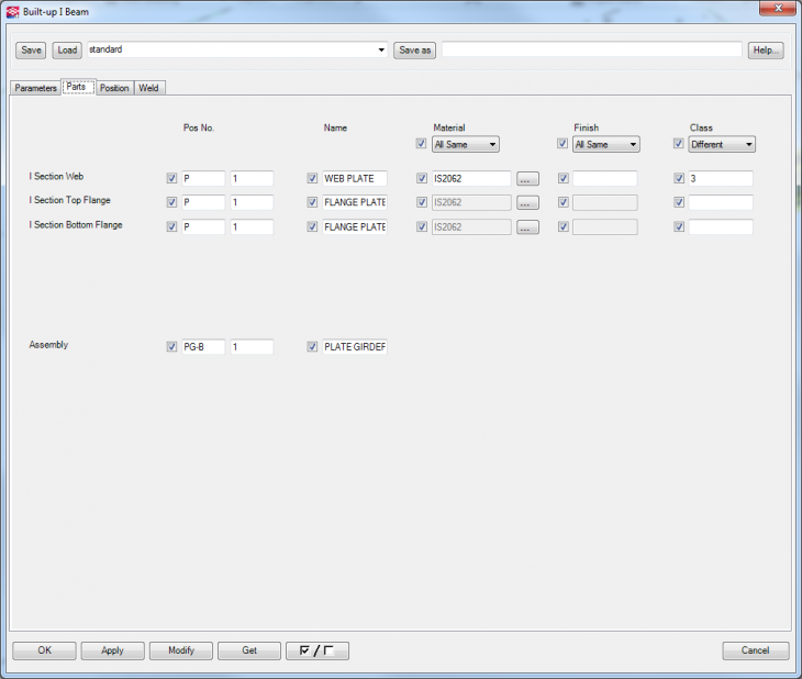 Built-up I Beam | Trimble User Assistance