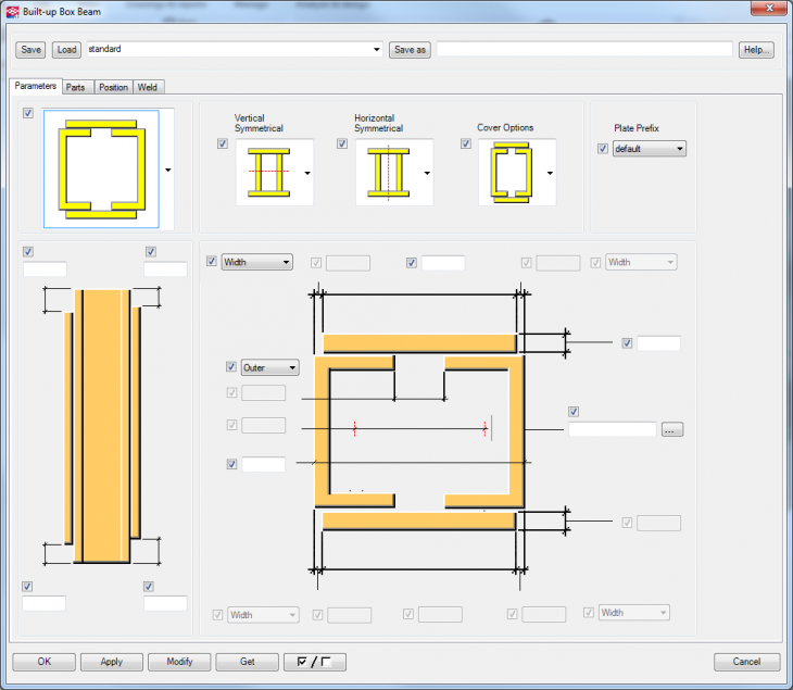 Built-up Box Beam | Tekla User Assistance