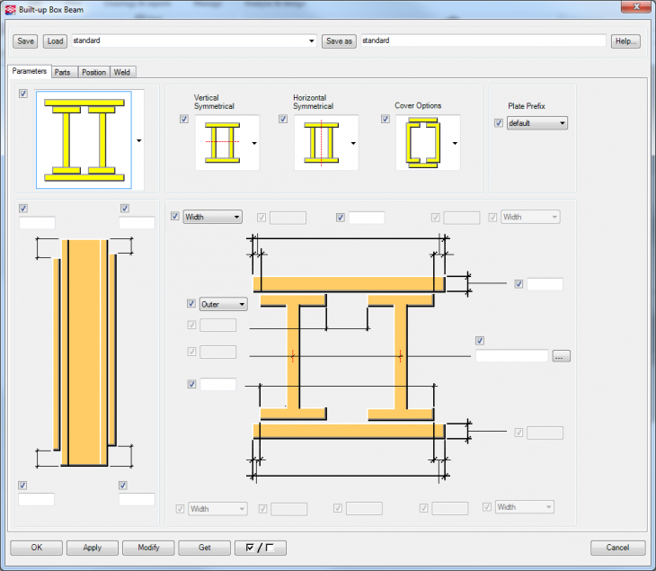 Built-up Box Beam | Tekla User Assistance